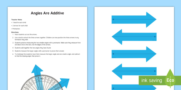 Angles Are Additive Activity (teacher made)