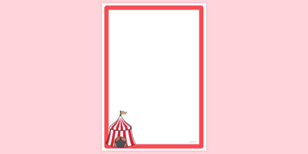 FREE! - Circus Arena Page Border | Page Borders | Twinkl