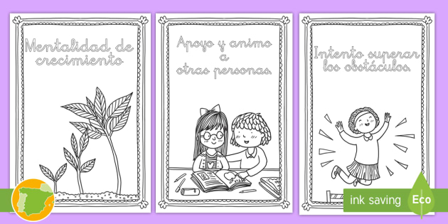 Hojas de colorear: Mentalidad de crecimiento (teacher made)