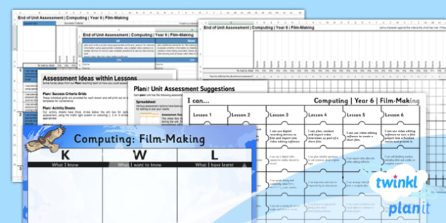 Computing: Film-Making Year 6 Assessment Pack (teacher made)