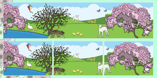 Small World Background (Spring) (teacher made)