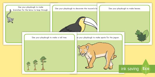 Rainforest Playdough Mats (teacher made)