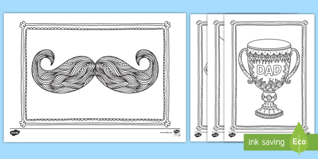 Father's Day Mindfulness Coloring Worksheet / Activity Sheets
