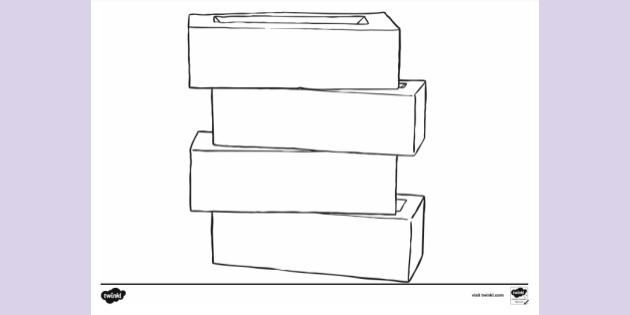 FREE! - Individual Bricks Colouring | Colouring Sheet