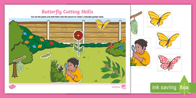 Butterfly Cutting Skills Activity (teacher made)