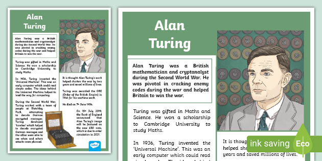 Alan Turing Display Poster (teacher made)