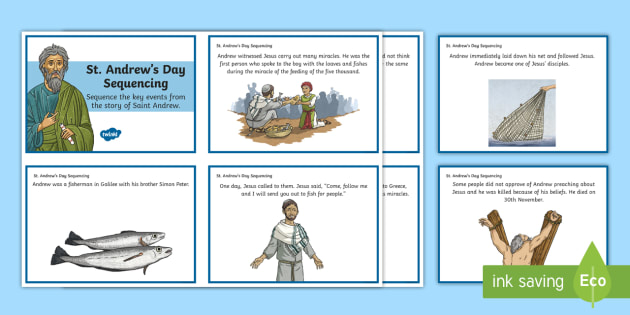 St Andrew's Day Story Sequencing Cards (teacher made)