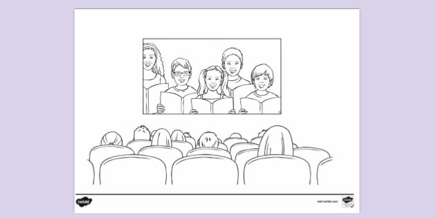 FREE! - Cinema Movie - Colouring Page (teacher made)