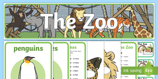 Zoo Role Play Pack For Imaginative Play For Young Children