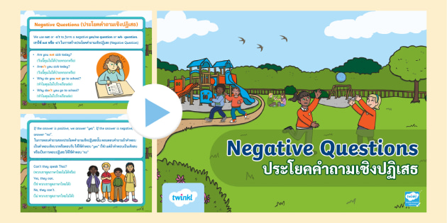 Negative Questions PowerPoint (teacher made)