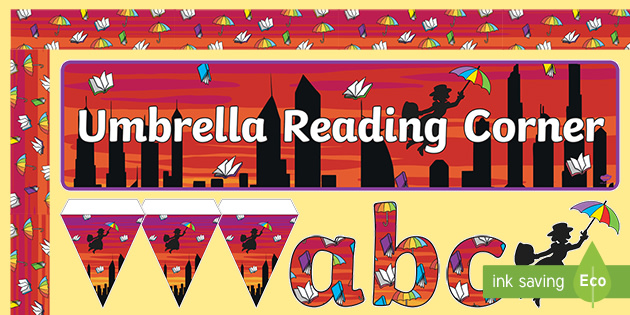 Umbrella Reading Corner Display Pack (teacher made)