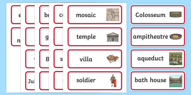 The Romans Word Cards (teacher made)