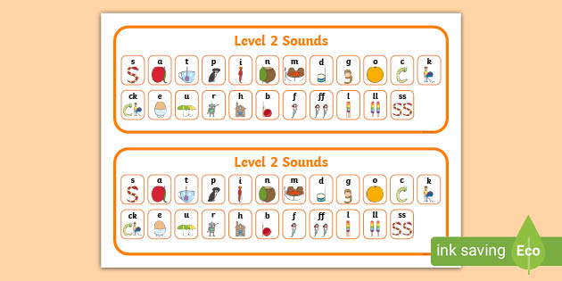 Level 2 Phonics Sounds Table Strip (teacher made)
