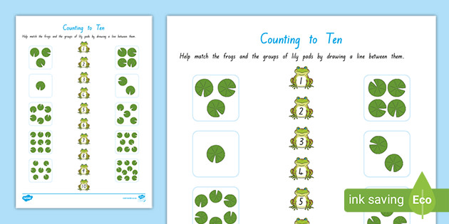 Stage 1 Counting to 10 Matching Activity (teacher made)