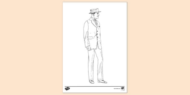 Realistic Human Colouring Page | Colouring Sheets