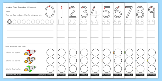 Number Formation Worksheets teacher Made 