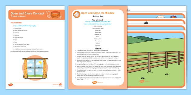 Open and Closed Concept Treasure Basket Ideas (teacher made)