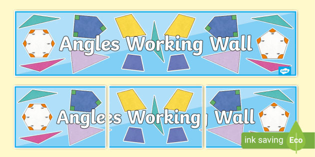 👉 Angles Working Wall Display Banner (teacher made)