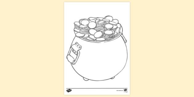 Gold Coins Colouring Sheet | Colouring | Colouring Sheets