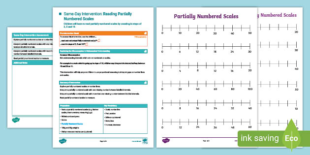 👉 Year 2 Maths Intervention: Reading Partially Numbered Scales