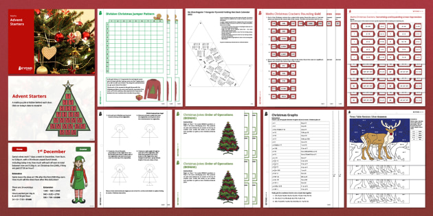 Christmas Maths Activities: KS3 Differentiated Lesson Pack