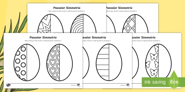Paaseier Simmetrie Aktiwiteit (teacher made)