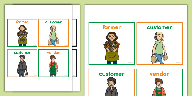 Farmer's Market Dramatic Play Badges (teacher made)