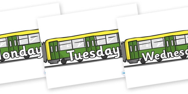 FREE! - Days of the Week on Trains (Teacher-Made)