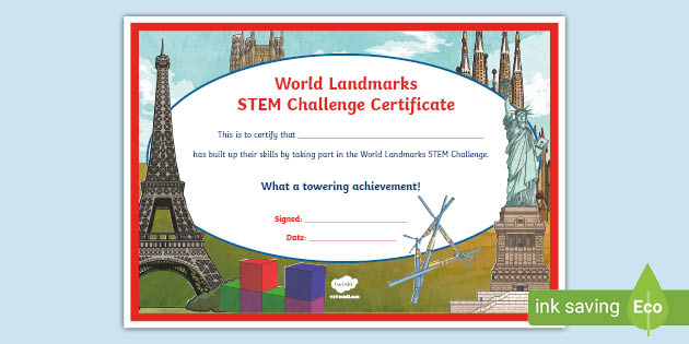 World Landmarks Stem Challenge | Home Learning Certificate