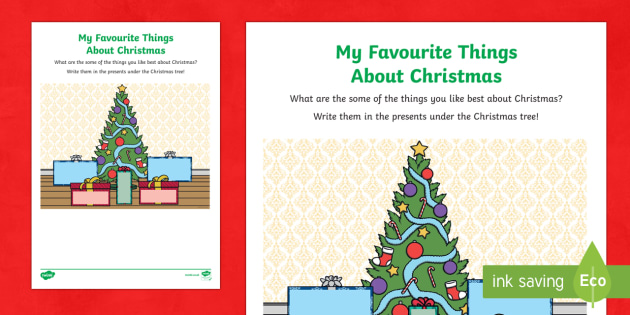 My Favourite Things about Christmas Worksheet / Worksheet