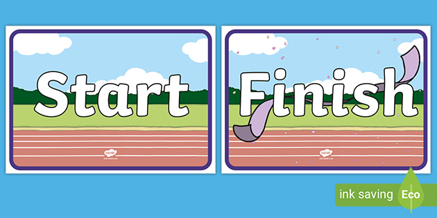 Start and Finish Race Signs (teacher made)