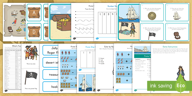 Pirates Early Childhood Activity Pack (teacher made)