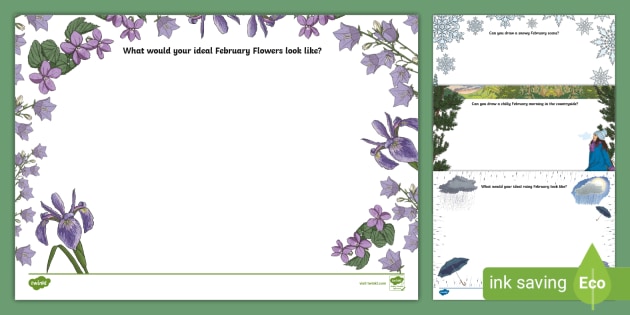 FREE! - February Drawing Prompts (teacher made)