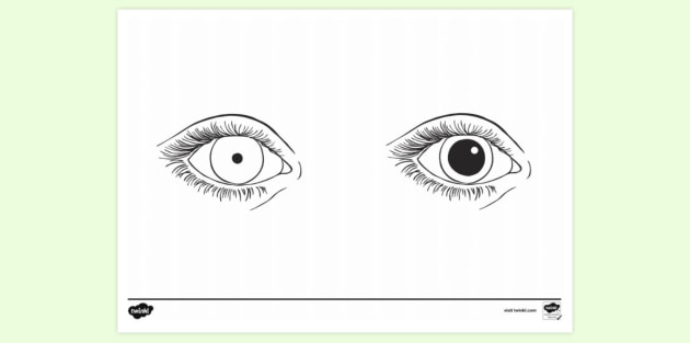 FREE! - Two Eyes Different Sized Pupils Colouring | Colouring Sheets