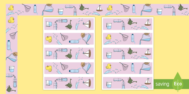 Water Area Display Borders (teacher made)