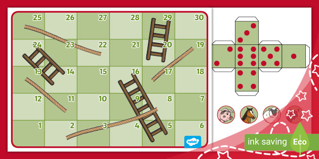 Farm Animals Snakes and Ladders (Teacher-Made)