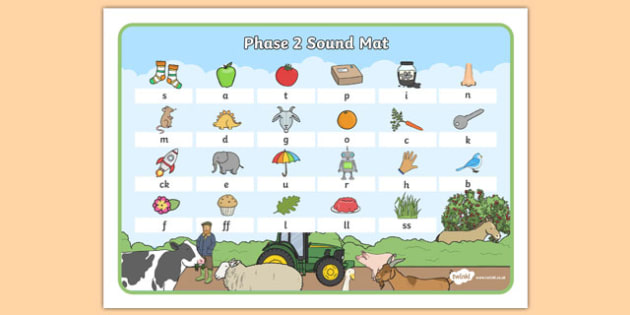 Farm Themed Phase 2 Sound Mat (teacher made)