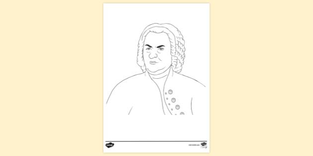 FREE! - Johann Sebastian Bach Colouring Sheet | Colouring Sheets