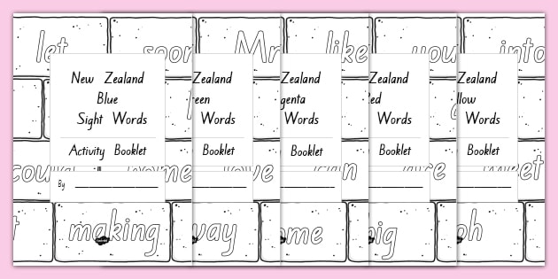 New Zealand Magenta – Green Sight Word Activity Booklet Pack