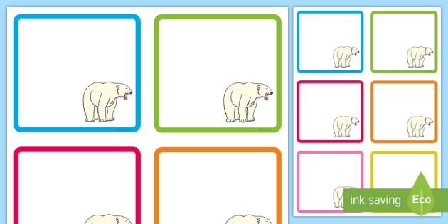 Polar Bear Themed Editable Drawer-Peg-Name Labels (Colorful)