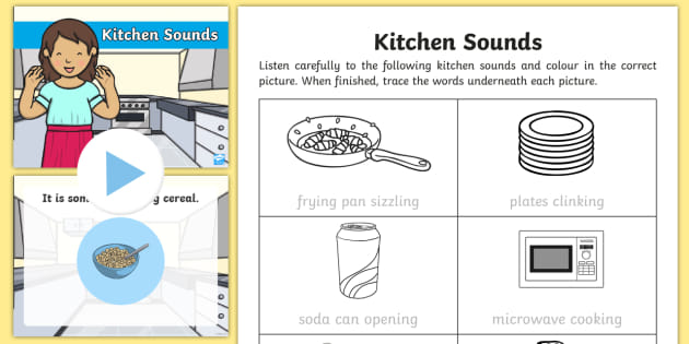 First and Second Class Kitchen Sounds Activity Pack