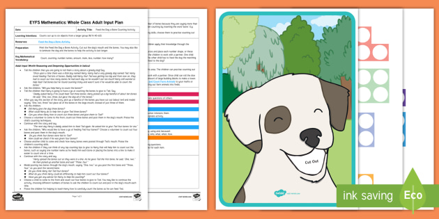 EYFS Maths: Feed the Dog a Bone Counting Activity Whole Class Adult ...
