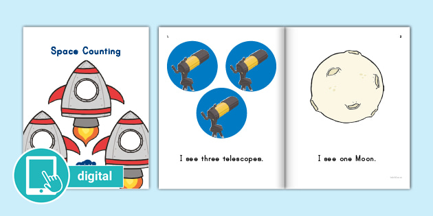 Space Counting Early Emergent Reader eBook (teacher made)