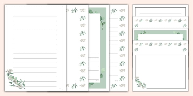 Botanical-Themed Page Borders (teacher made)