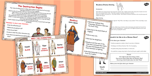 Boudicca Drama Activity Lesson Teaching Pack Flipchart - boudicca