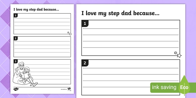 Free I Love My Stepdad Writing Templates Teacher Made