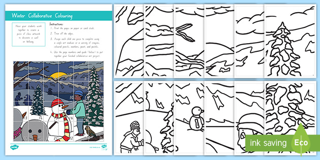 Winter Collaborative Art Pack (teacher made)