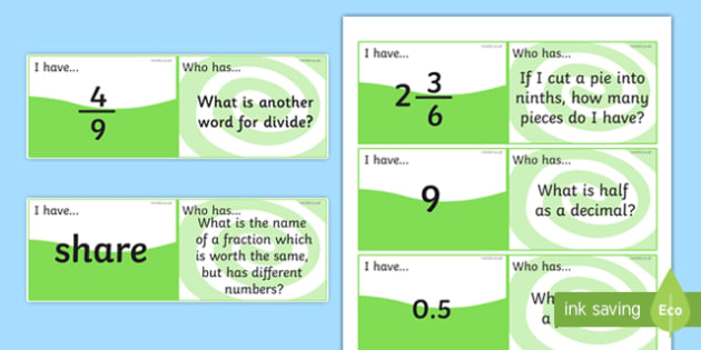 Fractions and Decimals Loop Cards (teacher made)