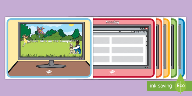 Computer Turn Taking Chart (teacher made)