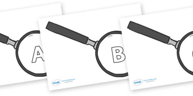 A-Z Alphabet on Magnifying Glass (teacher made)